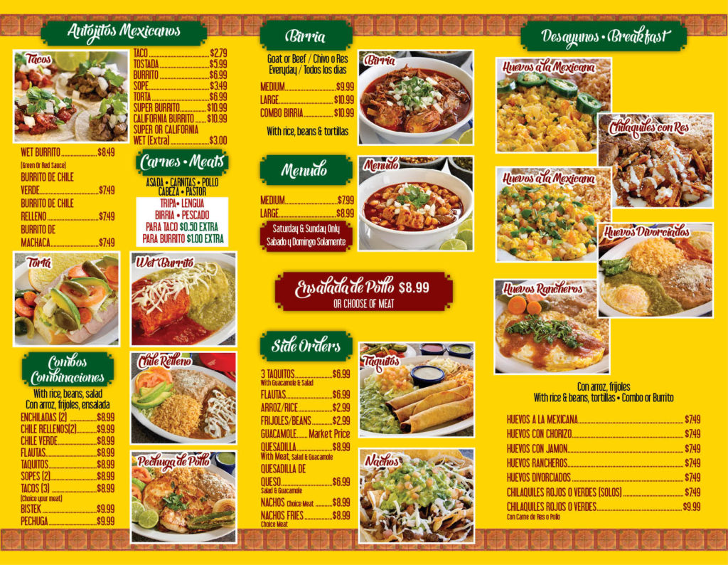 Menu – Las Comadres Restaurants